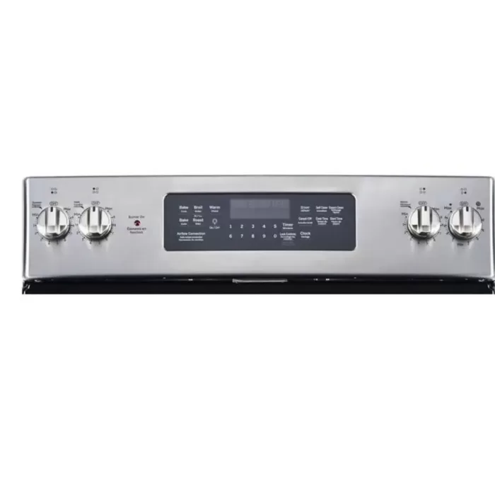 Cocina GE Eléctrica 30", Vitroceramica (4R/1 Expandible), Inox, Copete ...